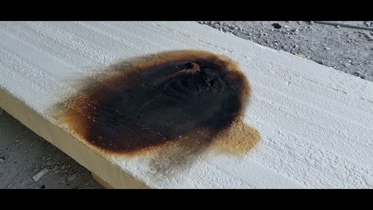 DYD PIR Insulated Panel Fire Test using Blowtorch - YouTube
