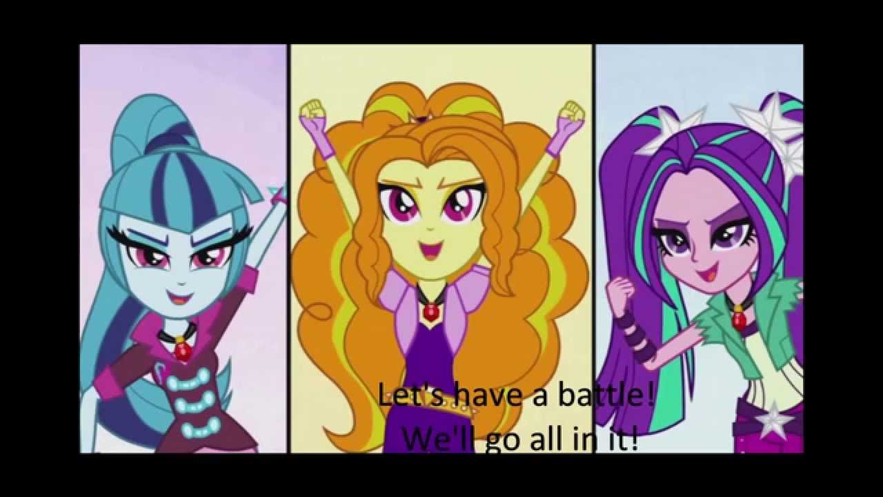MLP EQG Rainbow Rocks Let's Have A Battle Of The Bands LYRICS - YouTube