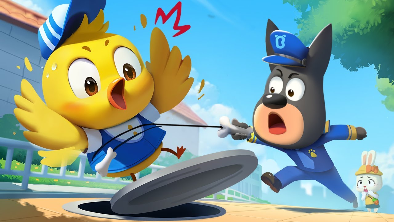 ฝาท่อระบายน้ำสุดแสนอันตราย | อย่าเล่นกับปลั๊กไฟนะ | การ์ตูนเด็ก | เบบี้ ...