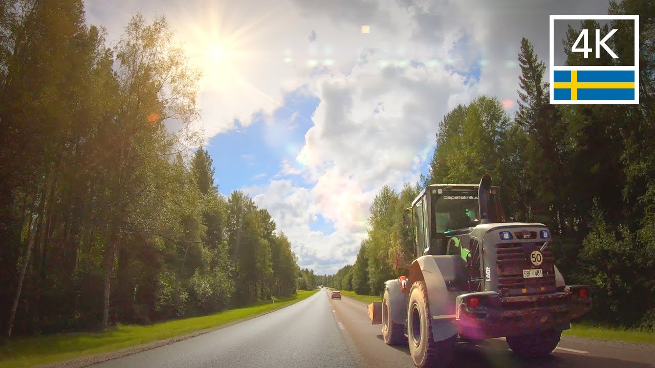 BEST SWEDEN HIGHWAY DRIVE 🇸🇪 Skellefteå to Umeå - YouTube