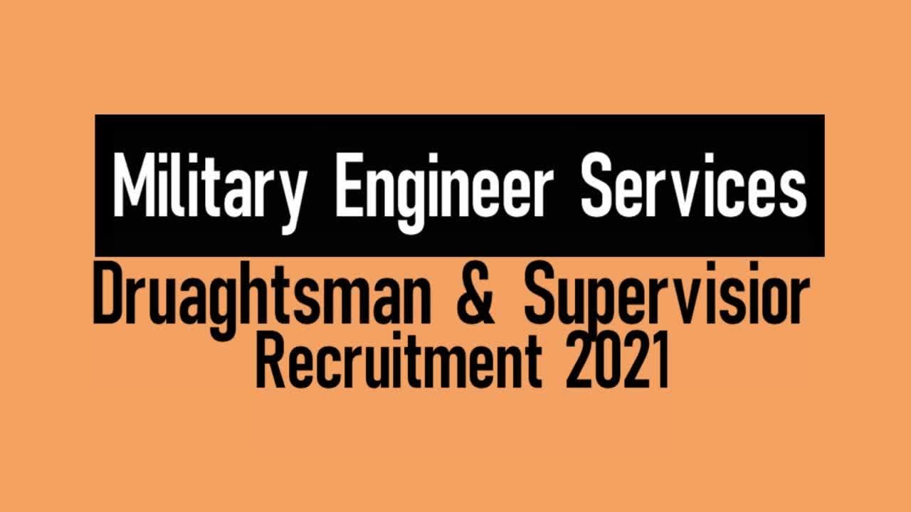 MES Draughtsman Supervisor Recruitment 2021 | MES Recruitment 2021 ...