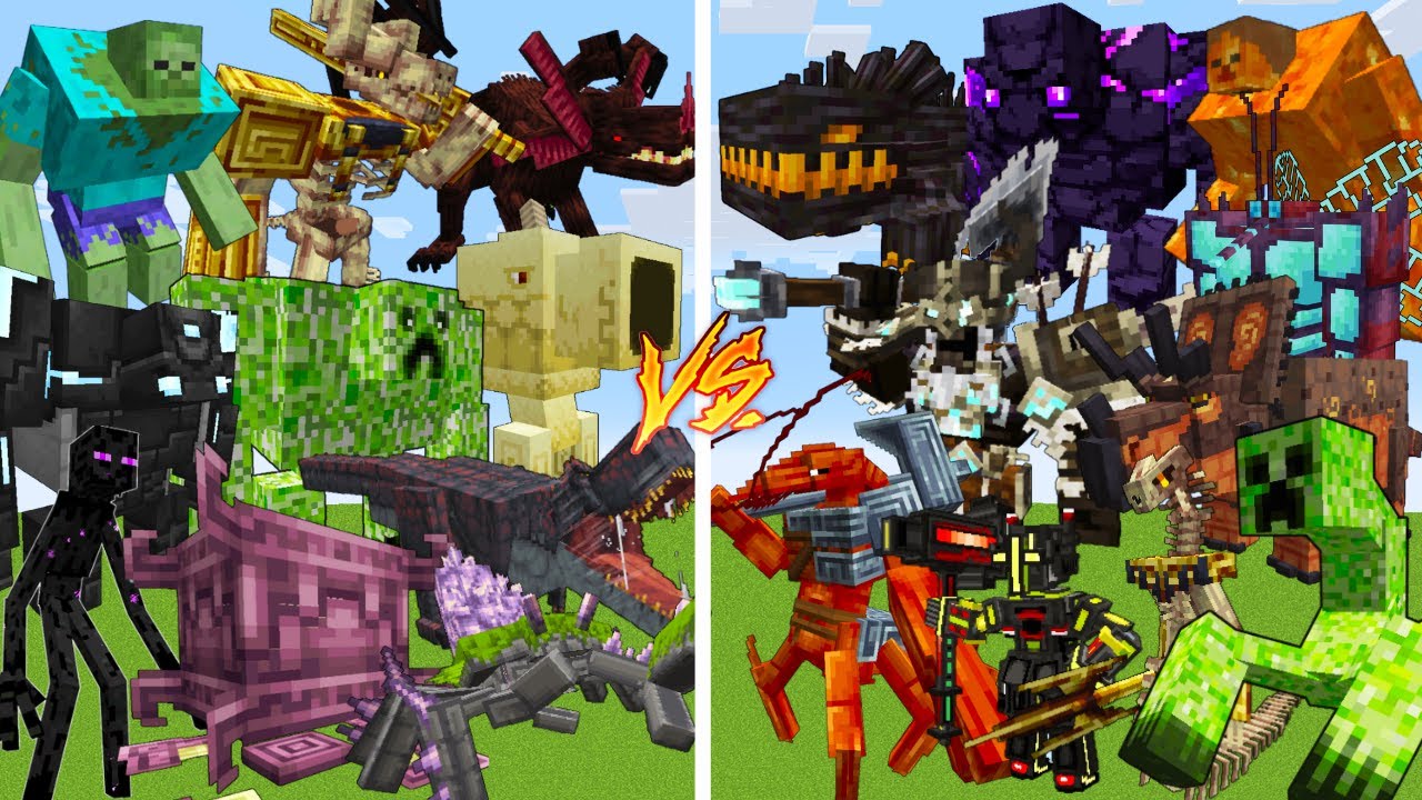 10 VS 10 Mini Bosses #9 / Minecraft Mob Battle - YouTube