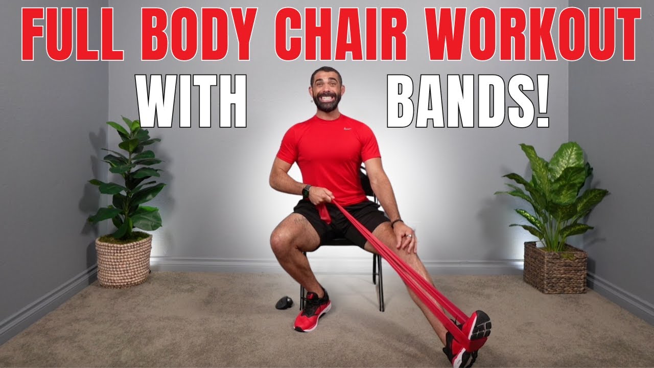 Full Body Strength Workout for Seniors | Chair-Based Band Exercises ...