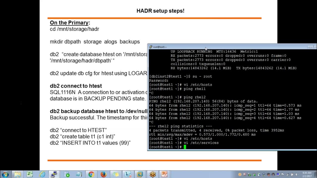 HADR setup in DB2 LUW - YouTube