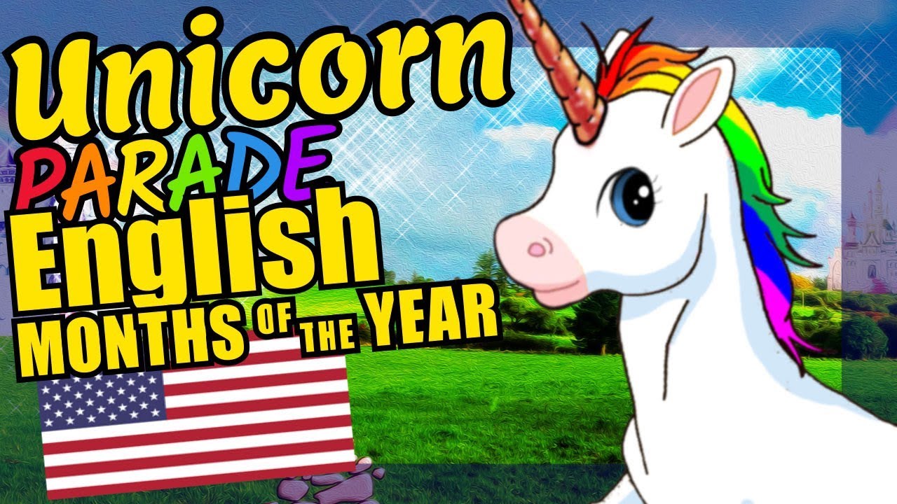 Unicorns Teaching the Months of the Year in English Language ...