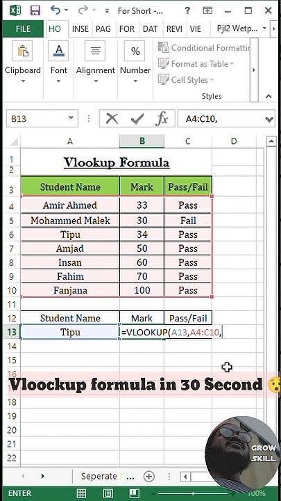 Excelhack Vloolup Formula In 30 Minute Vlookup Formula Excelhack Viralshorts Growskill360