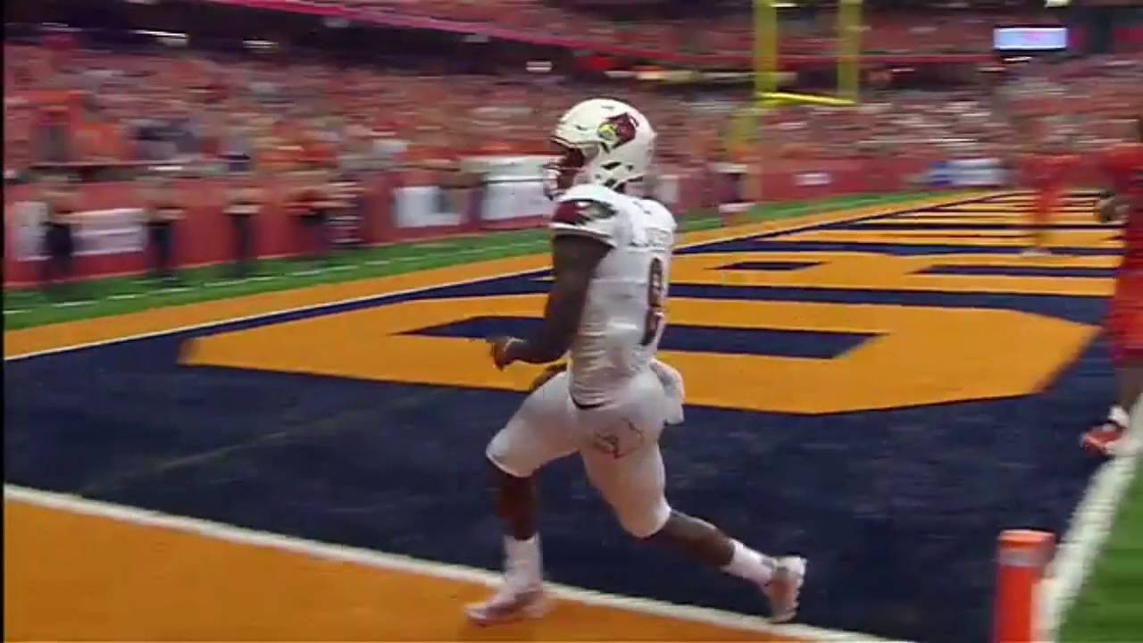 Lamar Jackson Jumps Over Syracuse Defender For Touchdown | DieHardCard ...