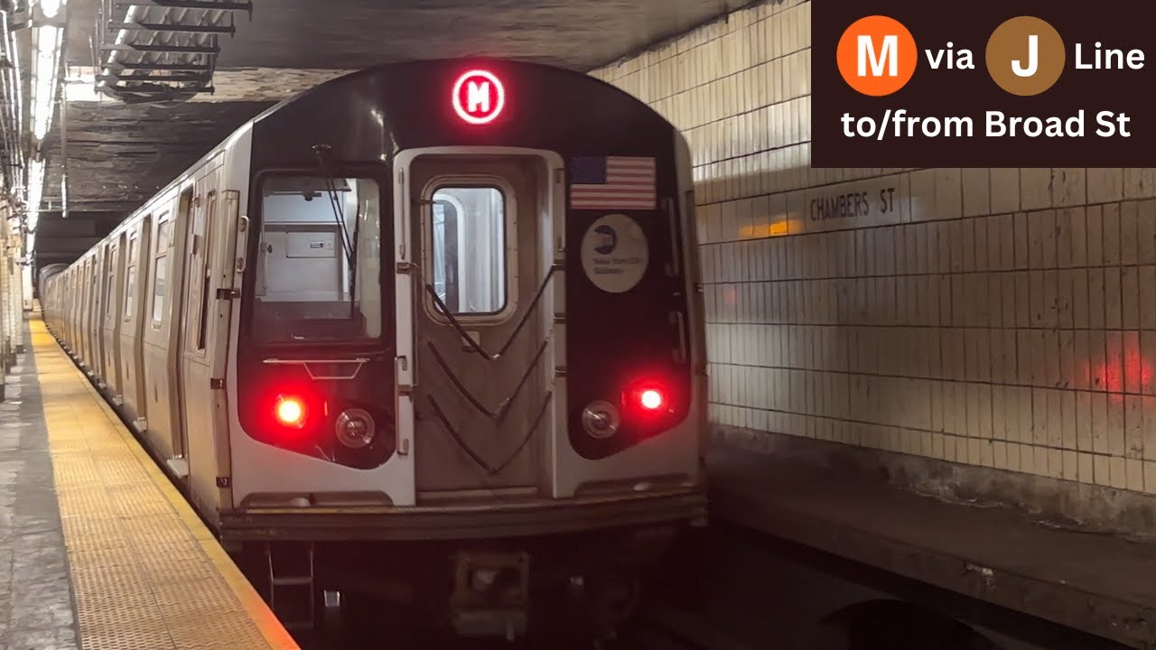 M Trains Running via J Line Bound for Broad Street (5/25/24) - YouTube