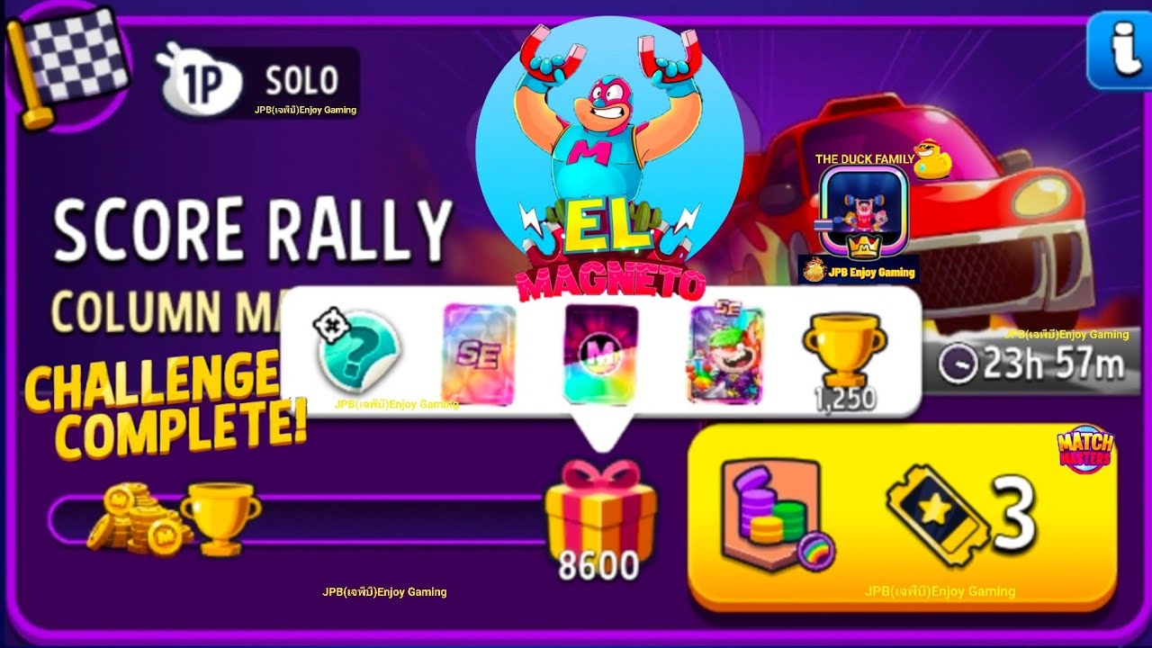 Magneto Solo Challenge Score Rally 6 move Column Mania+Rainbow 8600 ...