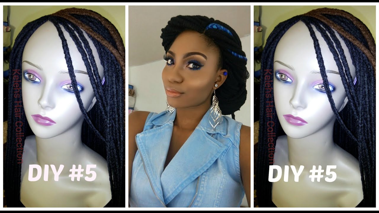 DIY #5: Box Braid Wig Tutorial (YARN!) - YouTube