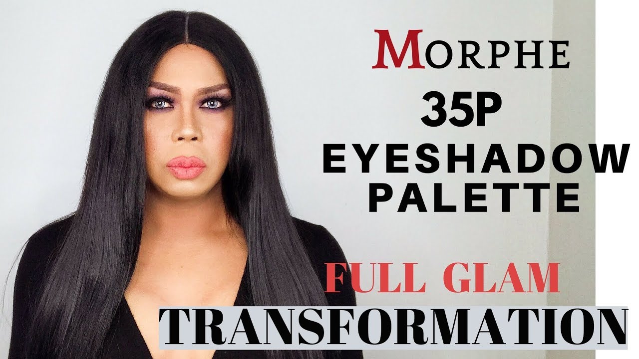 Full Glam Using Morphe 35P Eyeshadow Palette - YouTube