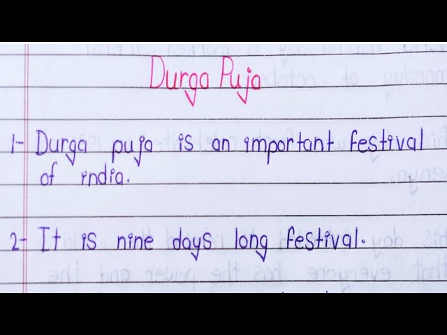 10 Lines On Durga Pooja Essay On Durga Puja 41 Off