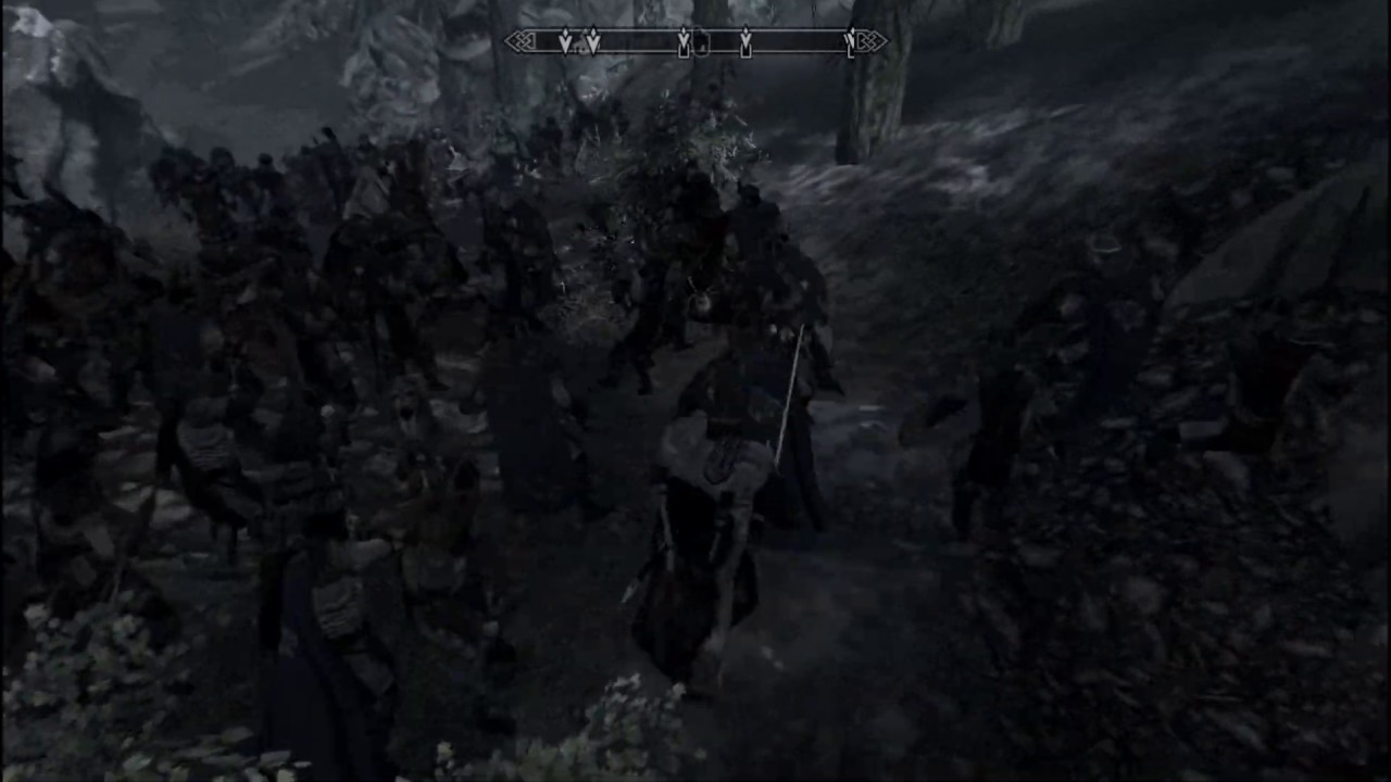 Skyrim Battle of Helgen's Road - YouTube