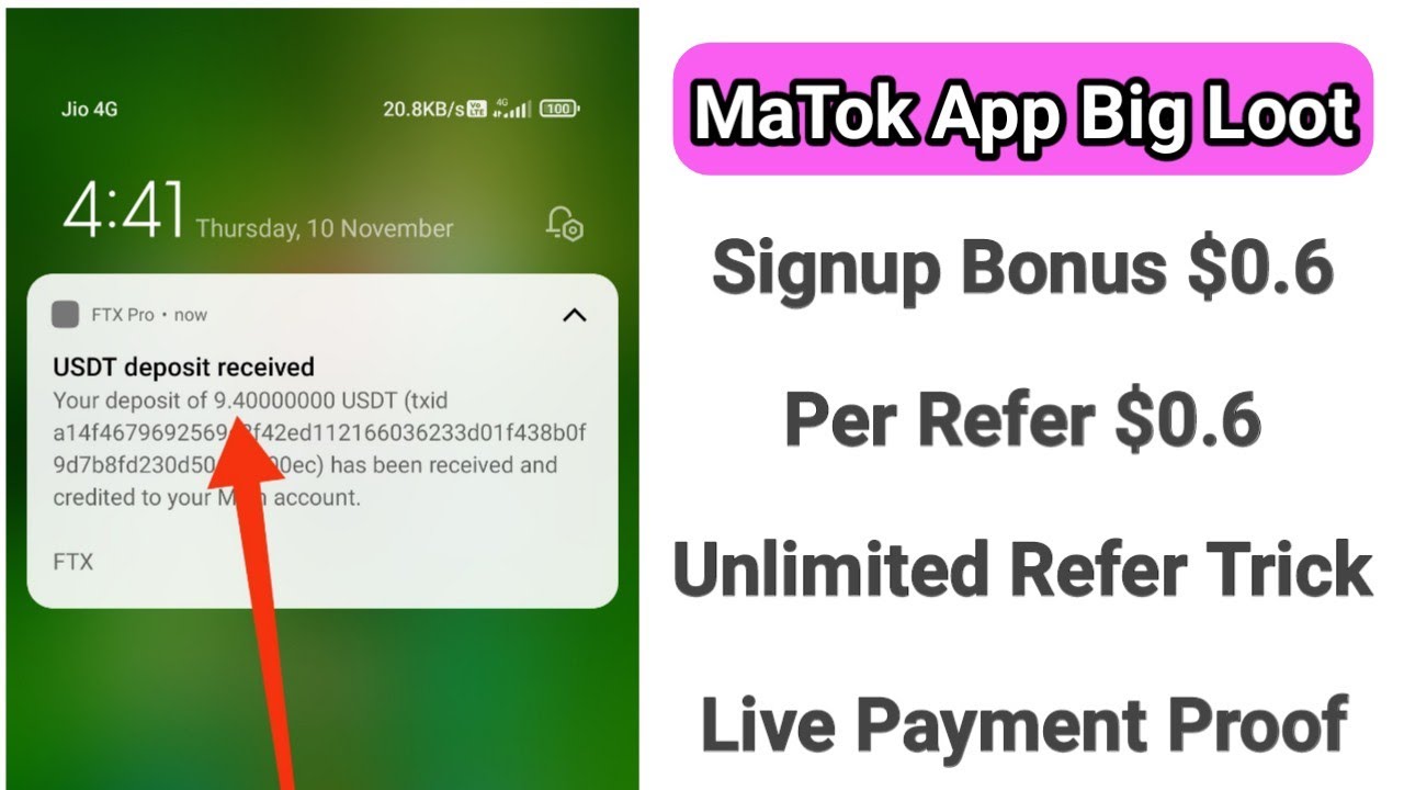 MaTok App Withdraw | MaTok App Live Payment Proof | MaTok App Unlimited ...