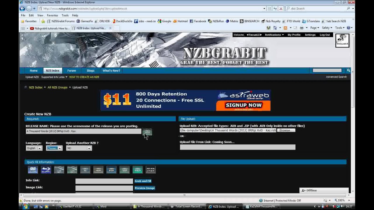 Nzbgrabit tutorials Upload NZB II.flv - YouTube