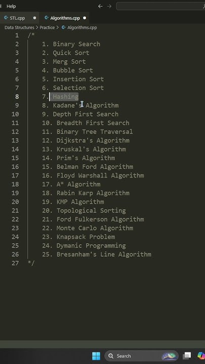 Must Knowing Algorithms Of Dsa 25 Algorithms Coding Dsa