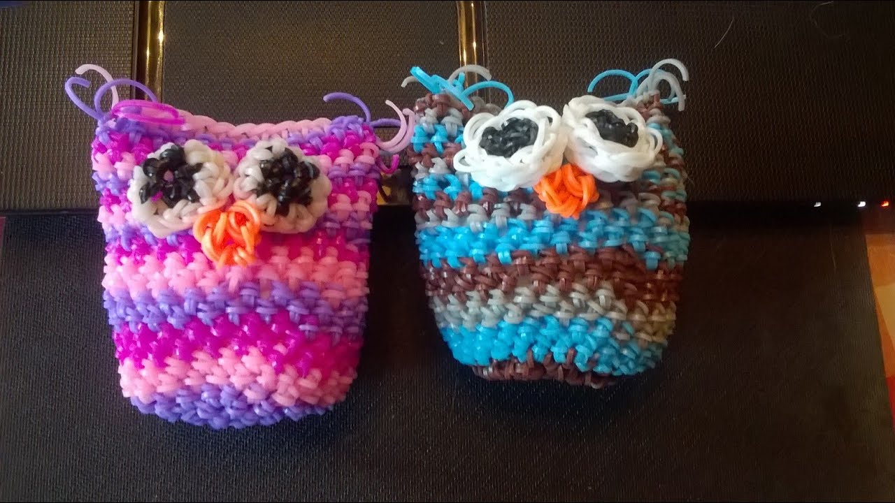 chouette owl 3D rainbow loom tuto français - YouTube