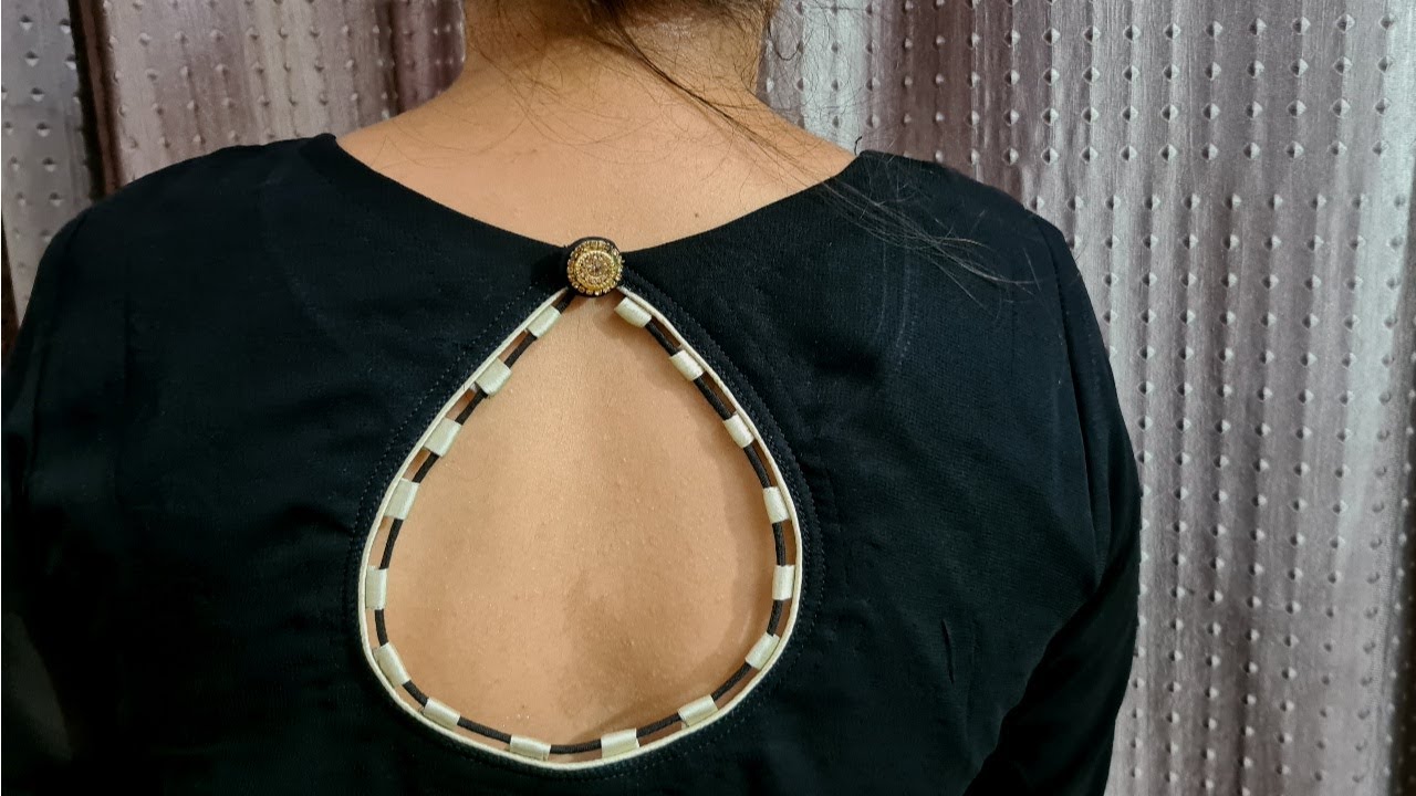 creative keyhole back neck design making #katariasisters # ...