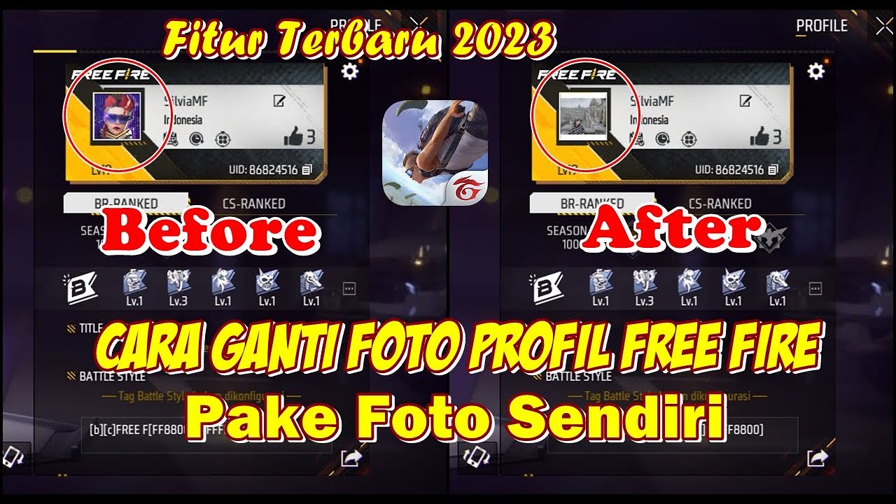 Cara Ganti Foto Profil Free Fire Pakai Foto Sendiri Terbaru 2023 - YouTube