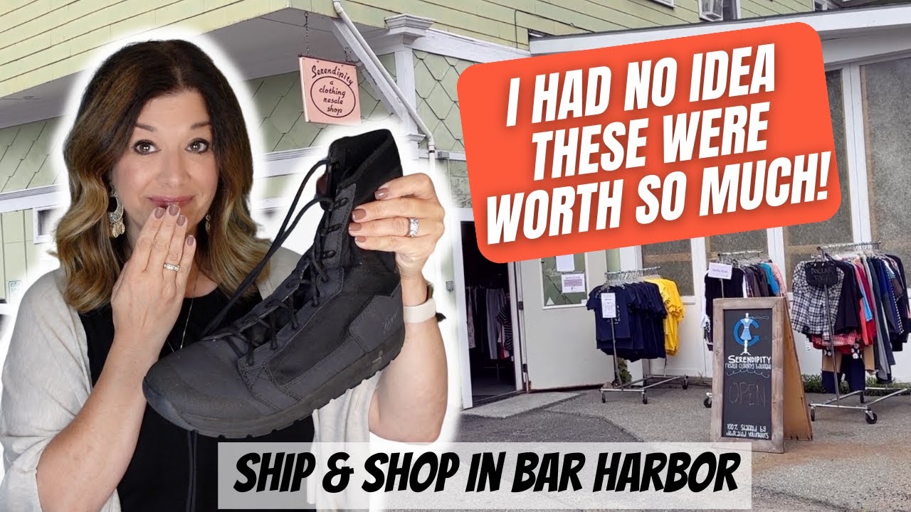 Thrift with me in Bar Harbor, Maine & Haul. Shipping out weekend sales ...