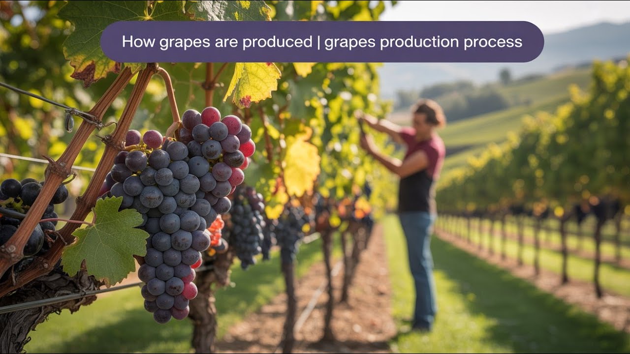 How Grapes Are Produced | Grapes Production Process | built by machines ...