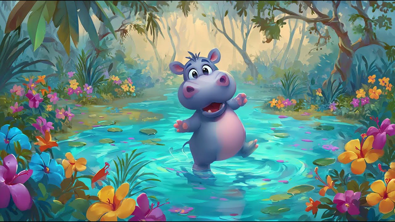 🦛Hippo Holly Song for Kids🎶 | Splash Splash Hippo Hop Dance | Fun ...