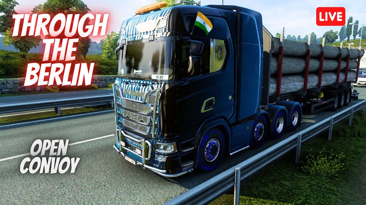 Through the Heart of Berlin | Open Convoy [Euro Truck Simulator 2] # ...