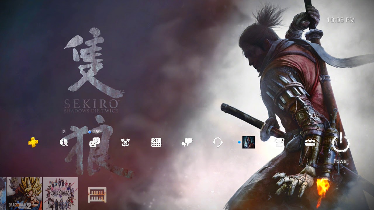Sekiro Shadows Die Twice PS4 Launch Dynamic Theme - YouTube