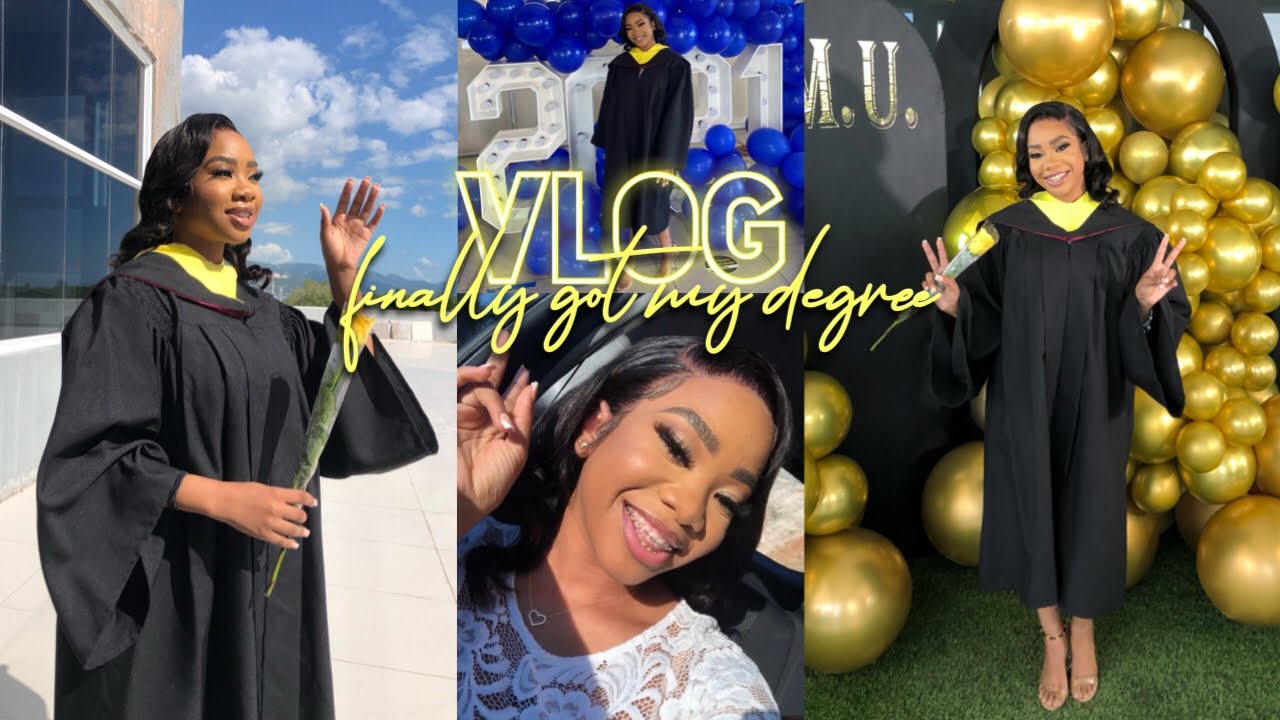 GRADUATION VLOG: COME TAKE GRAD PIC WITH ME *VERY EMOTIONAL* - YouTube