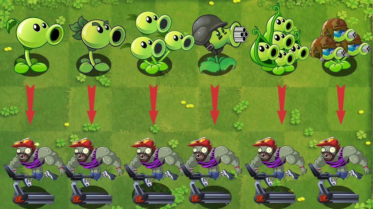 Pvz 2 Gameplay - Which Pea & Other Plant Can Defeat Cardio Zombie With ...