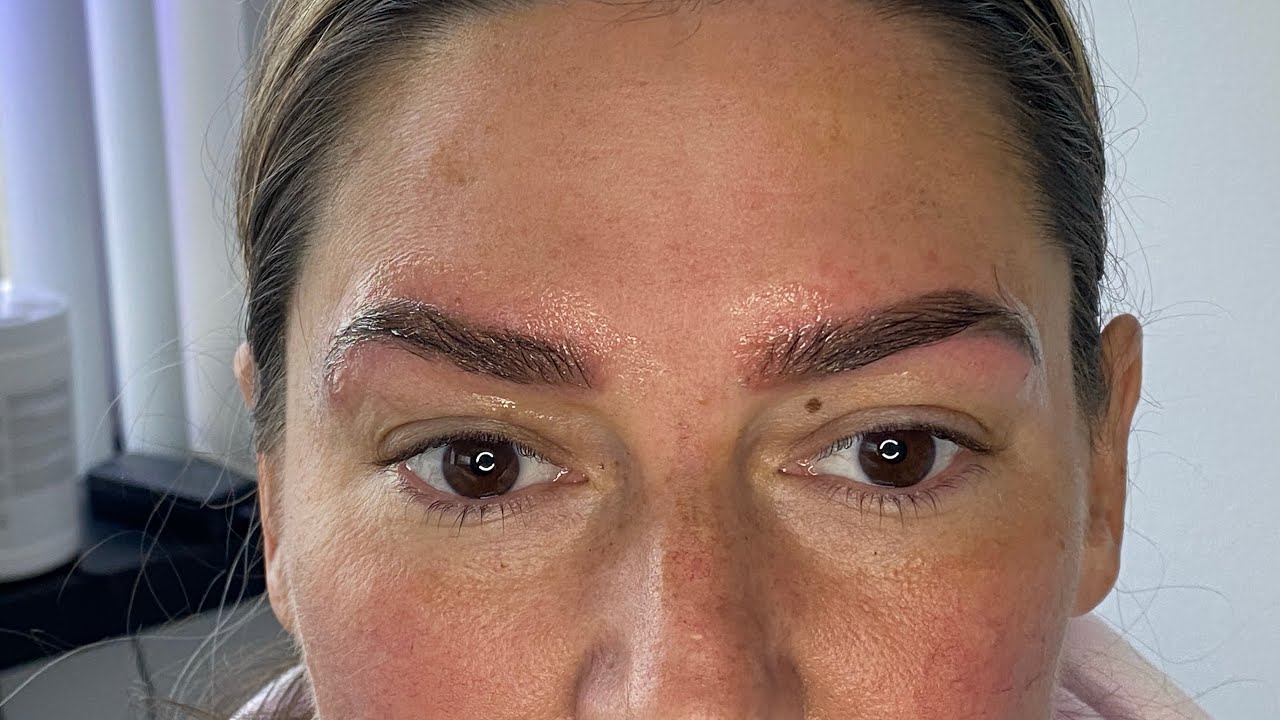Remove Permanent Brows …Discolored and Misshaped (Li-ft removal) - YouTube