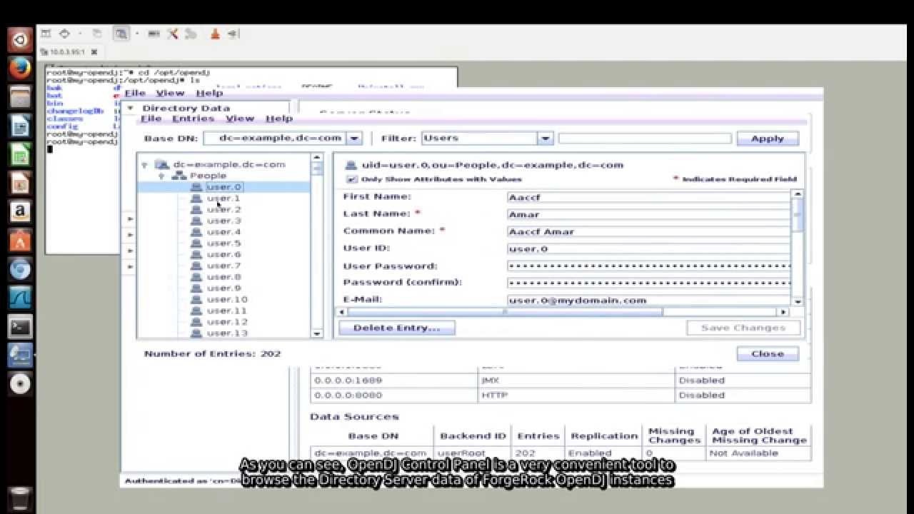 Accessing OpenDJ Administration GUI from Ubuntu Linux Container - YouTube