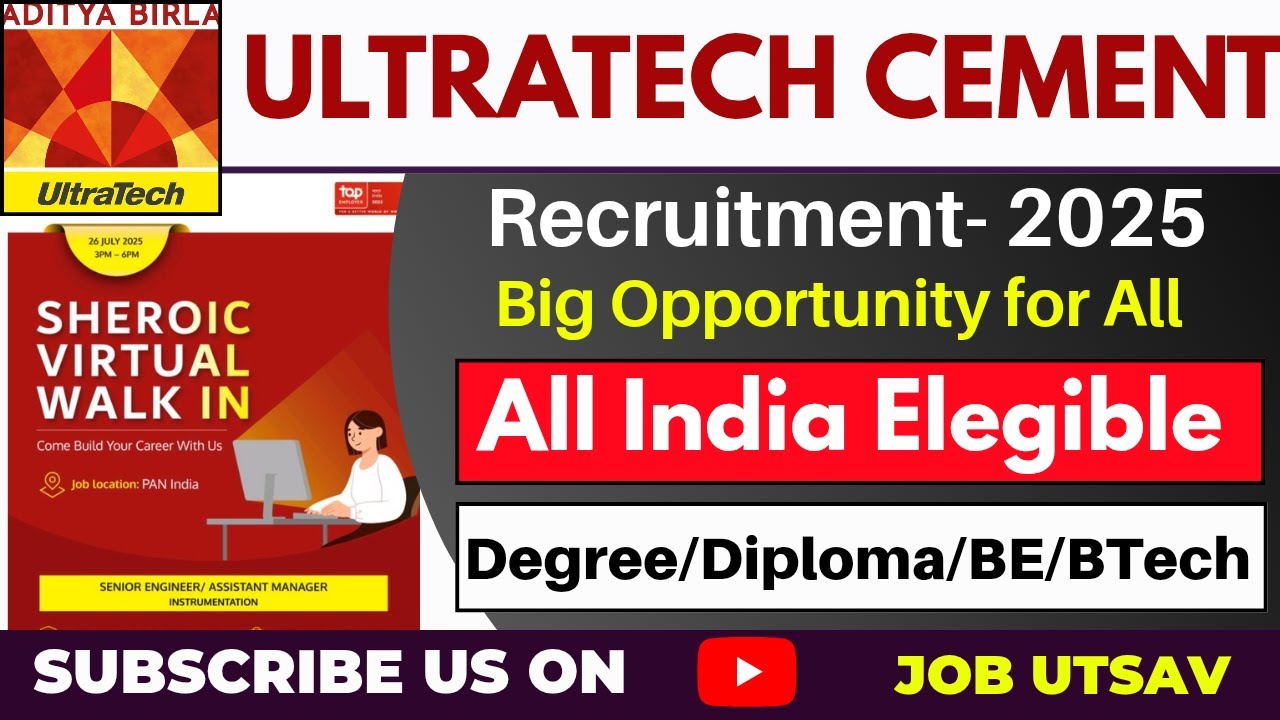 Aditya Birla UltraTech Recruitment 2025 | UltraTech cement vacancy ...