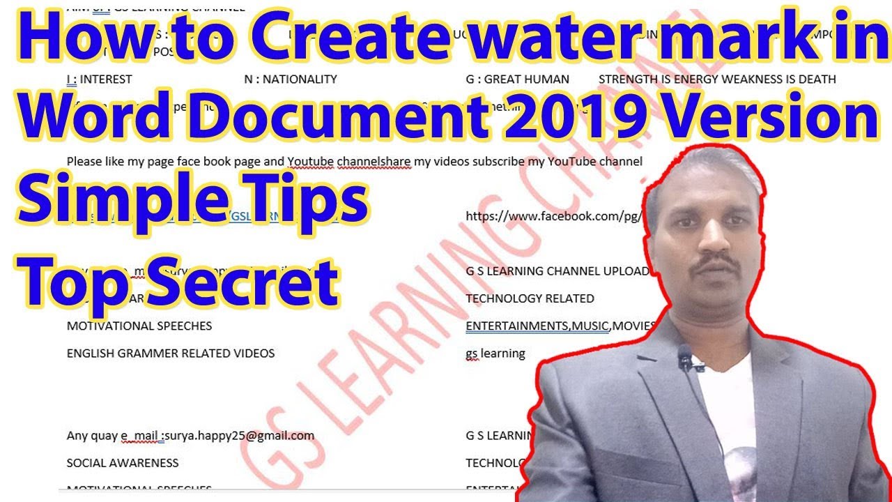 How To Create Watermark In Word Document In 2019 Version YouTube How To Create Watermark In Word Document In 2019 Version YouTube
