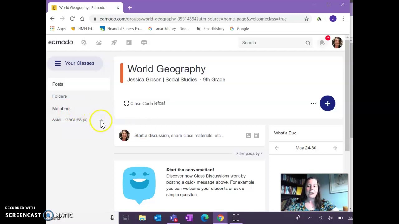 Creating an Edmodo Class for Your Collaborative Team - YouTube