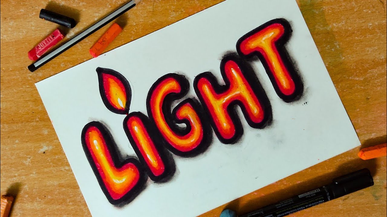 How to Write Light | Lettering | Akshar Lekhan | Letter Writing | 3D ...