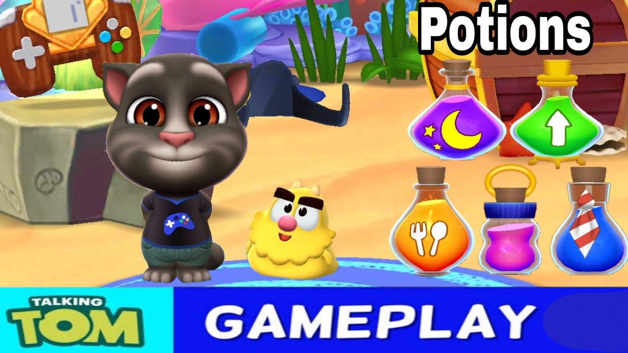 Using All Potions||My Talking Tom 2 - YouTube