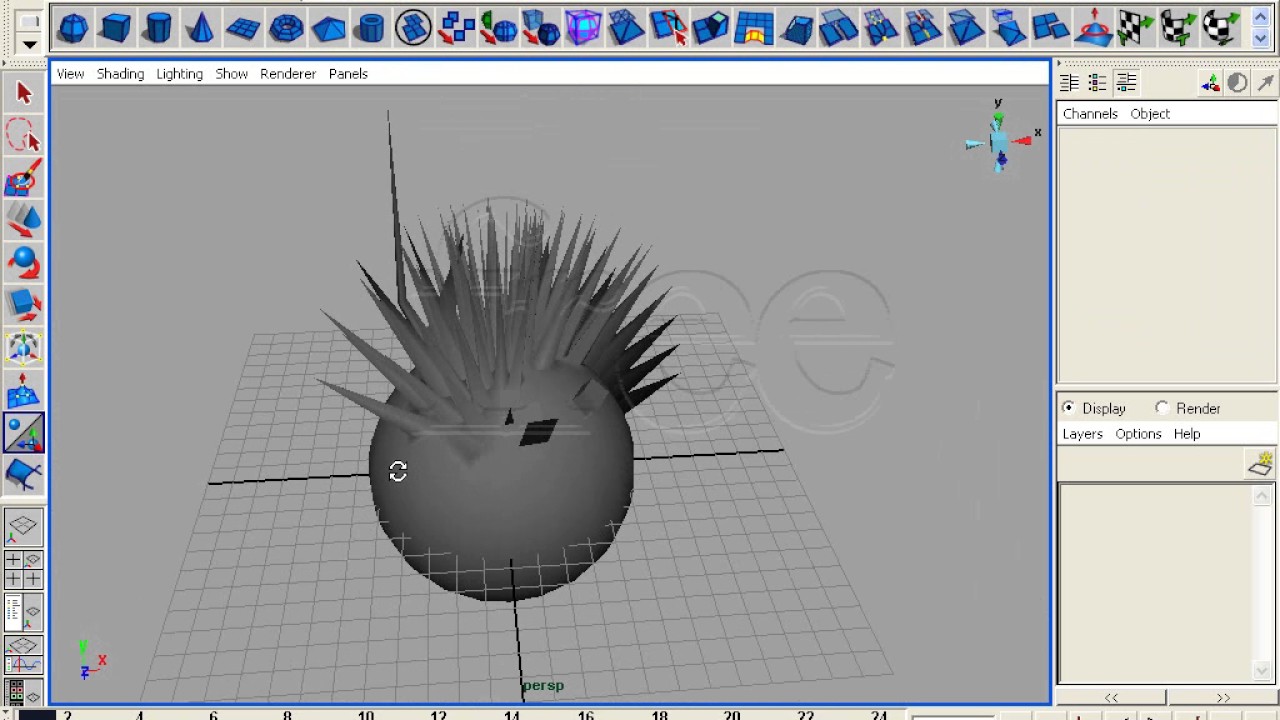 Maya Tutorial "Polygon modeling" (1/4) - YouTube
