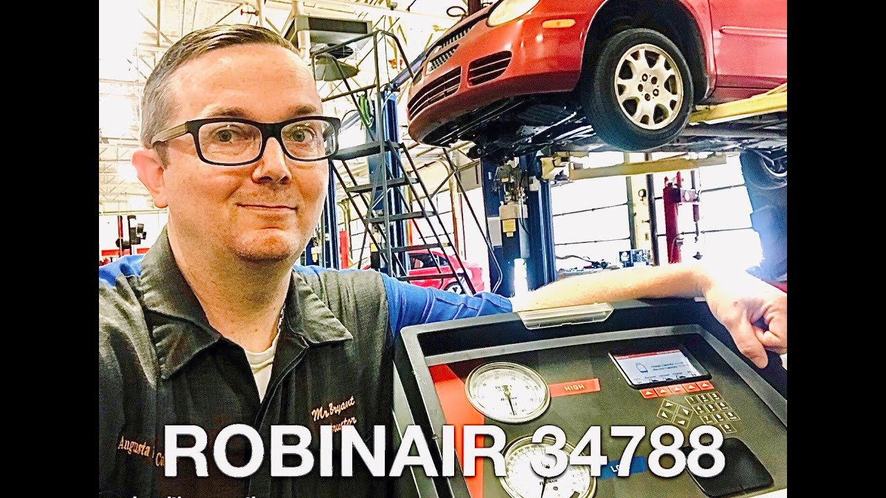 How to use the Robinair 34788 Air Conditioning Recovery Machine - YouTube