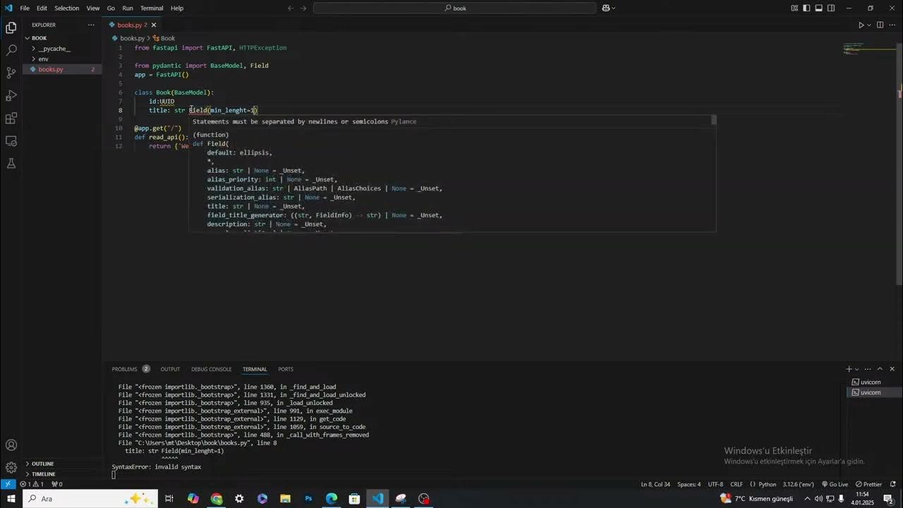 FastAPI #fastapi #python #uvicorn #envirenment #uuid - YouTube