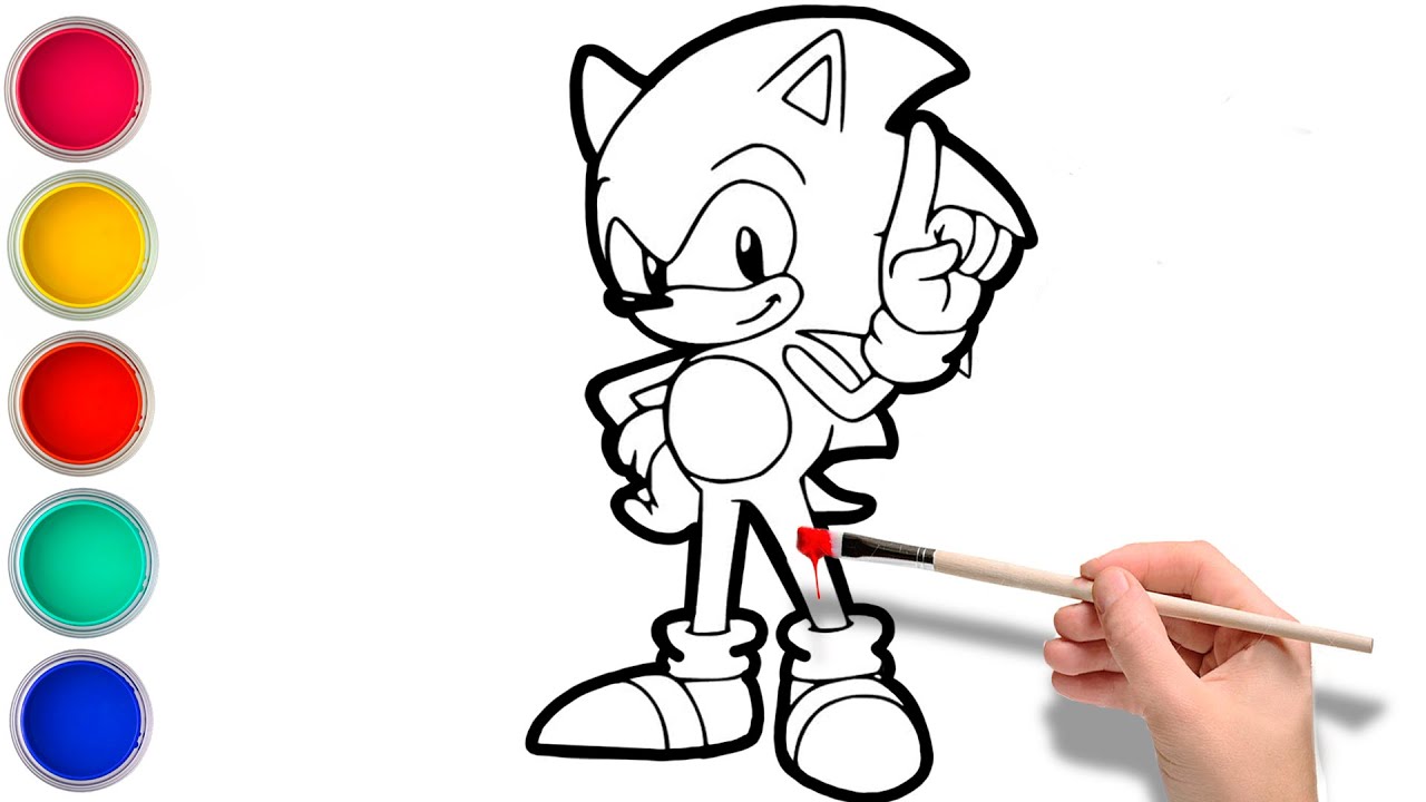 How to Draw SONIC new Coloring pages / Color All cartoon - YouTube