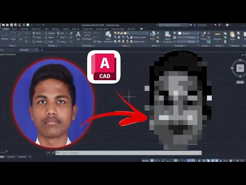 I Draw my self portrait in AutoCAD / @autocad - YouTube