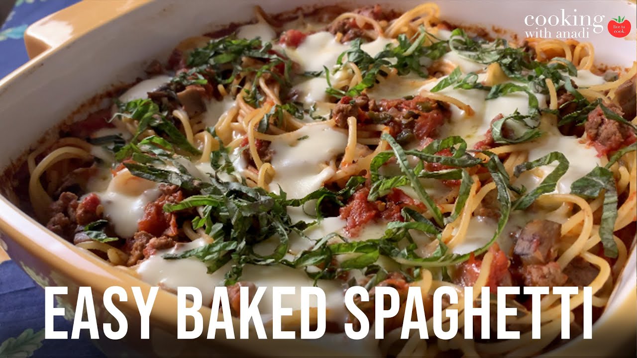 Homemade Baked Spaghetti Casserole with Meat Sauce - YouTube