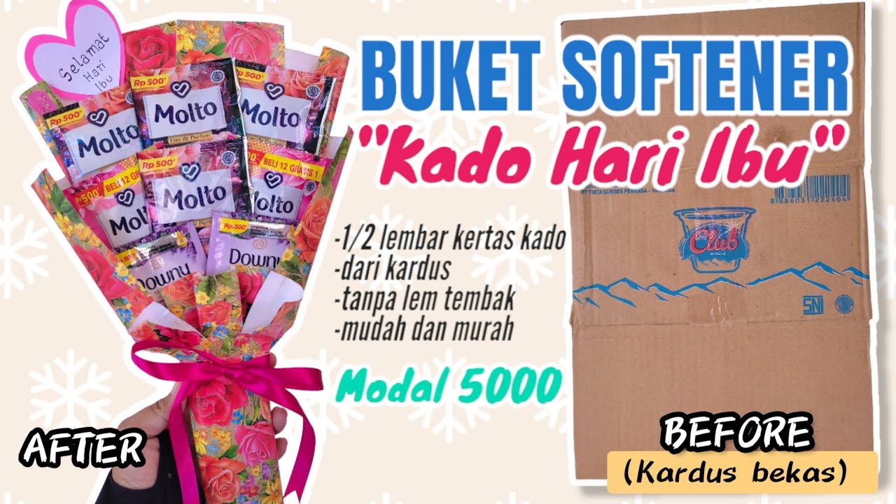 BUKET SABUN UNTUK HARI IBU MODAL 5000 CUMA PAKAI SETENGAH LEMBAR KERTAS ...