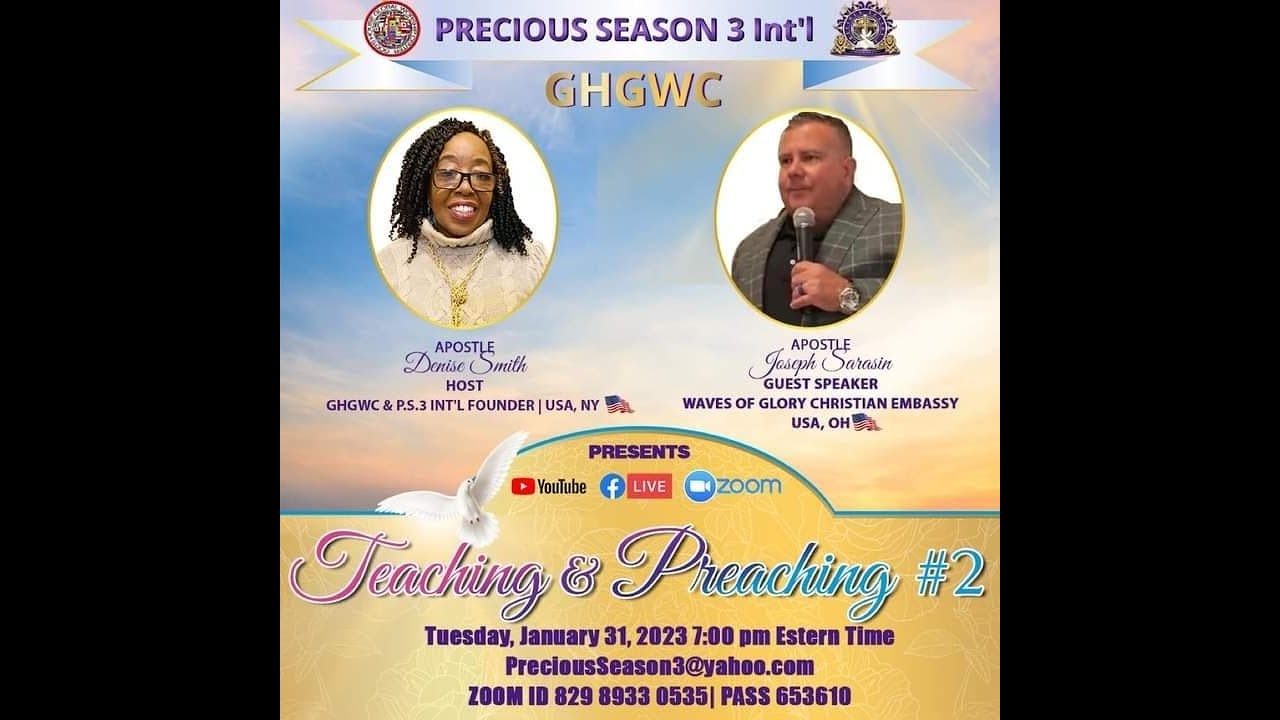 Precious Season 3 Int'l Preach and Teach the WORD. The True Word of God ...