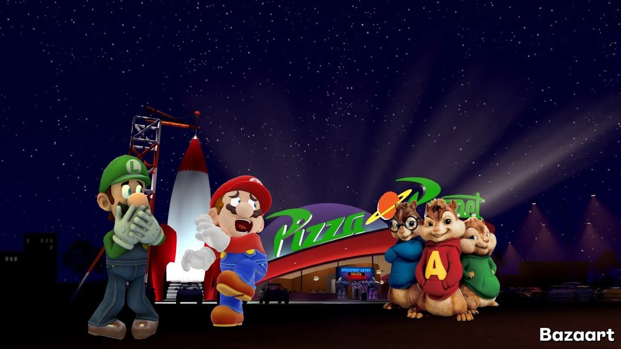 Toon Story Part 9-Going Inside Pizza Planet/Mario Meets The Chipmunks ...