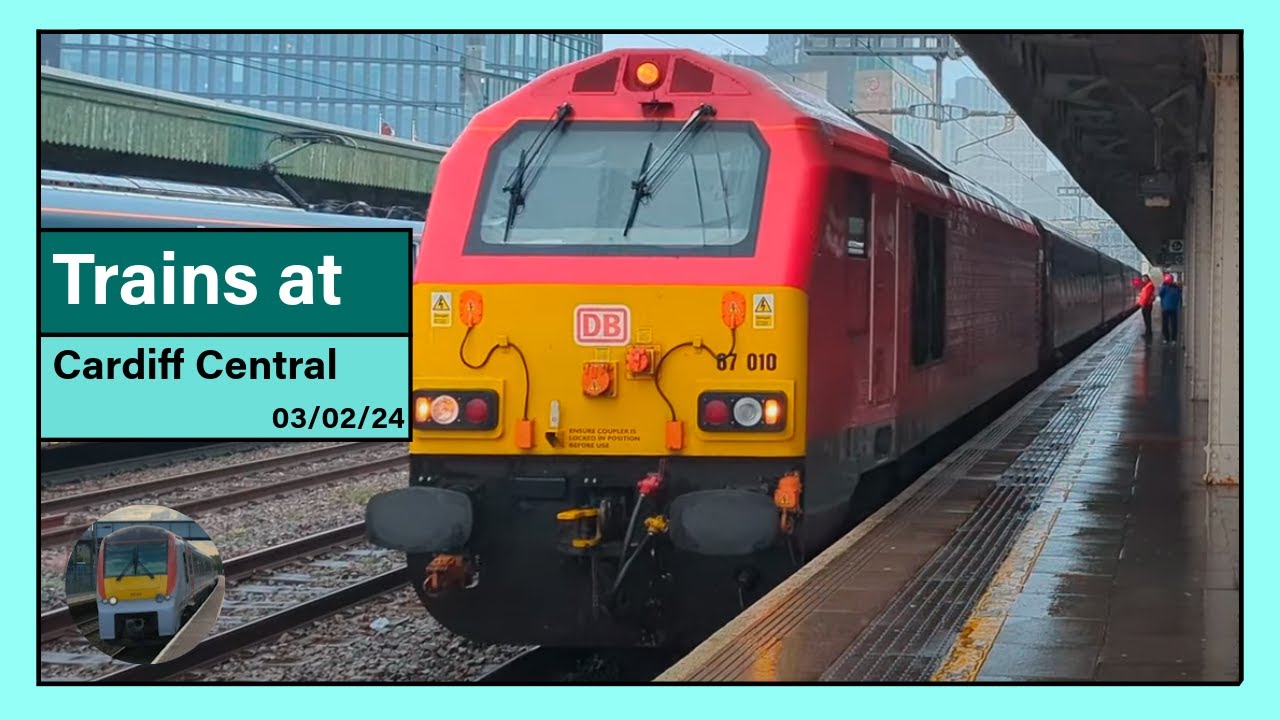 Trains at Cardiff Central 03/02/24 - YouTube