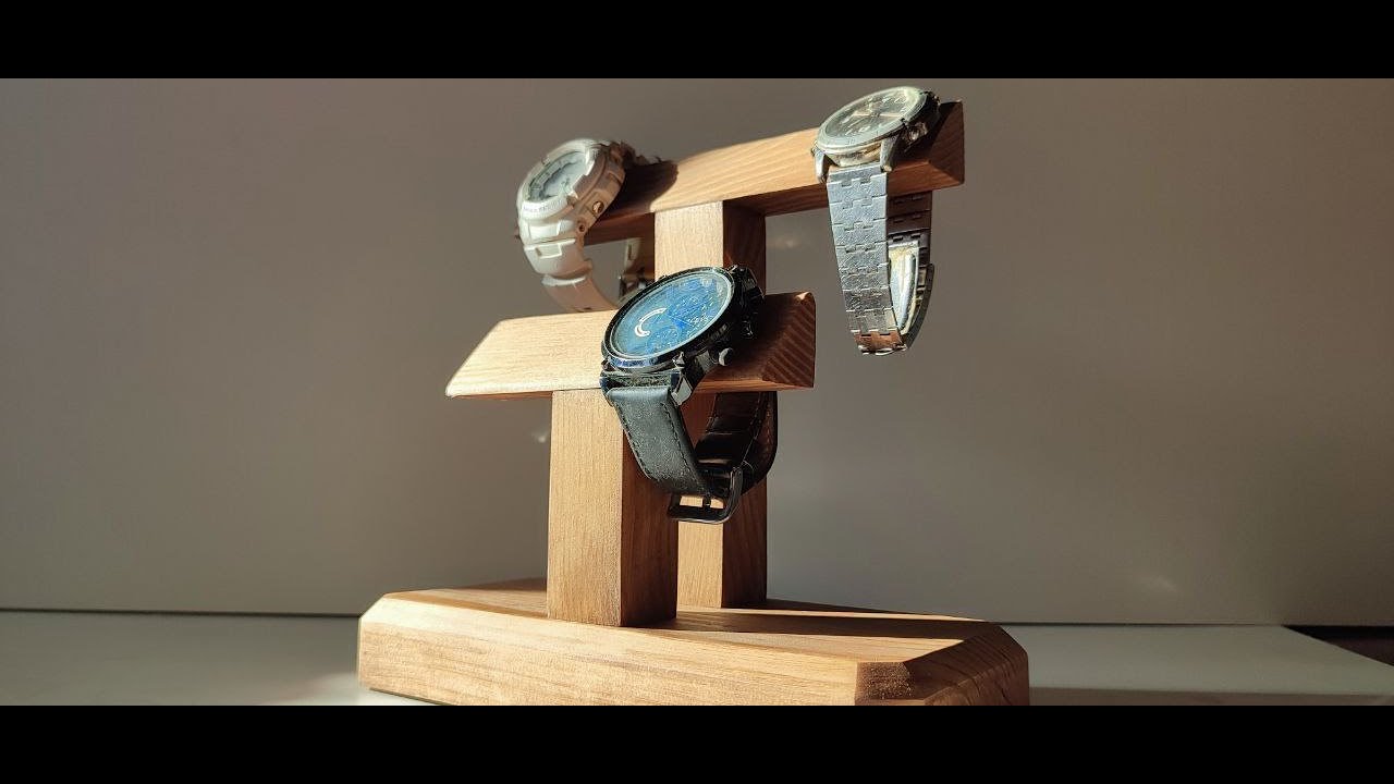 DIY wooden watch stand | Watch holder - YouTube