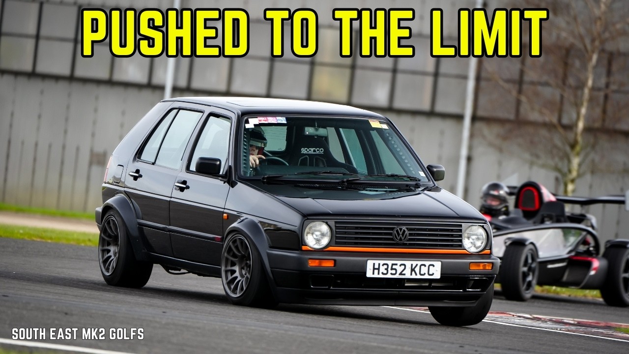 Driving Our Mk2 Golfs To The Limit On Track... And Breaking It - YouTube