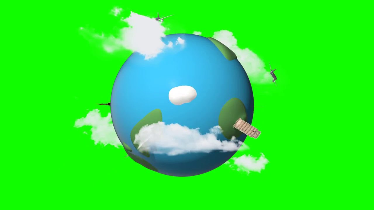 Green screen 4K Planet Earth Globe Rotating Green Scree - YouTube